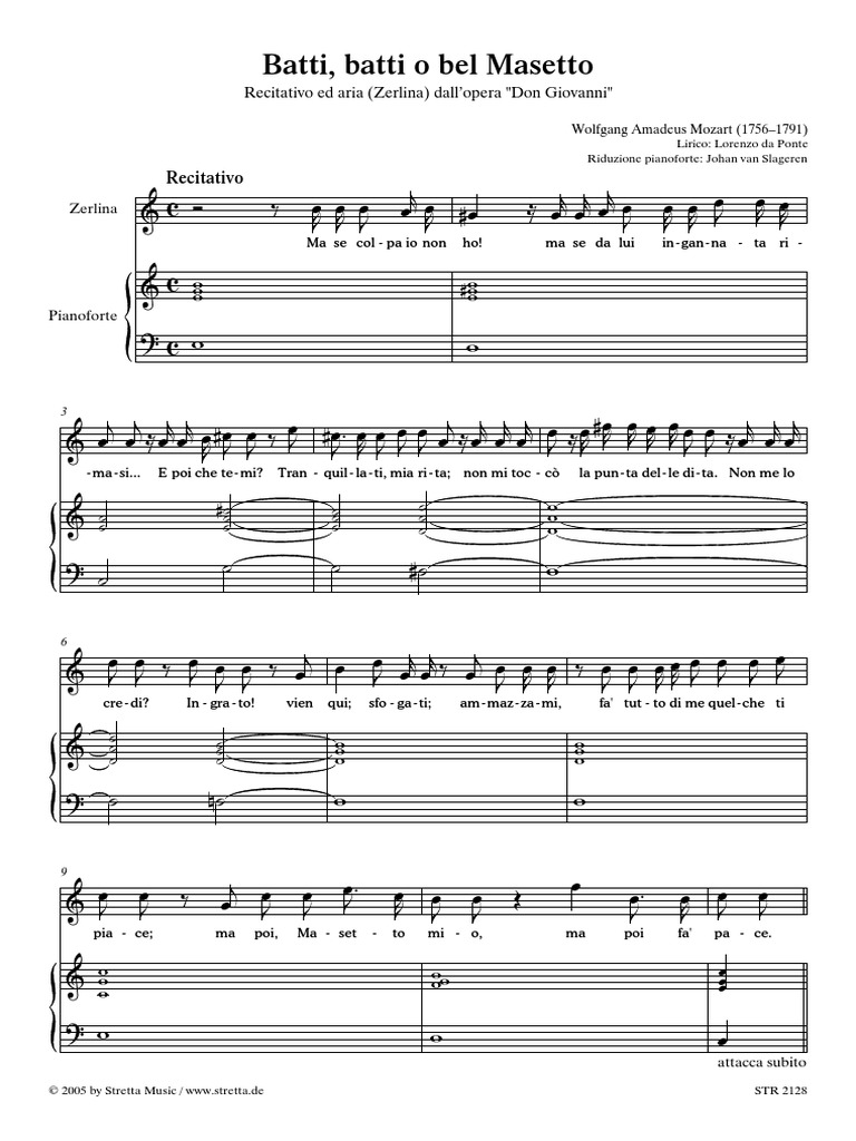 Batti, Batti o Bel Masetto: Recit | PDF