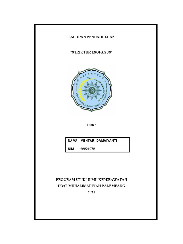 Panduan Striktur Esofagus: Definisi & Penanganan | PDF | Sains & Matematika