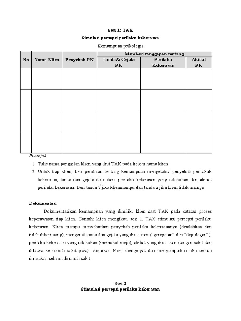 Format Observer Perilaku Kekerasan | PDF
