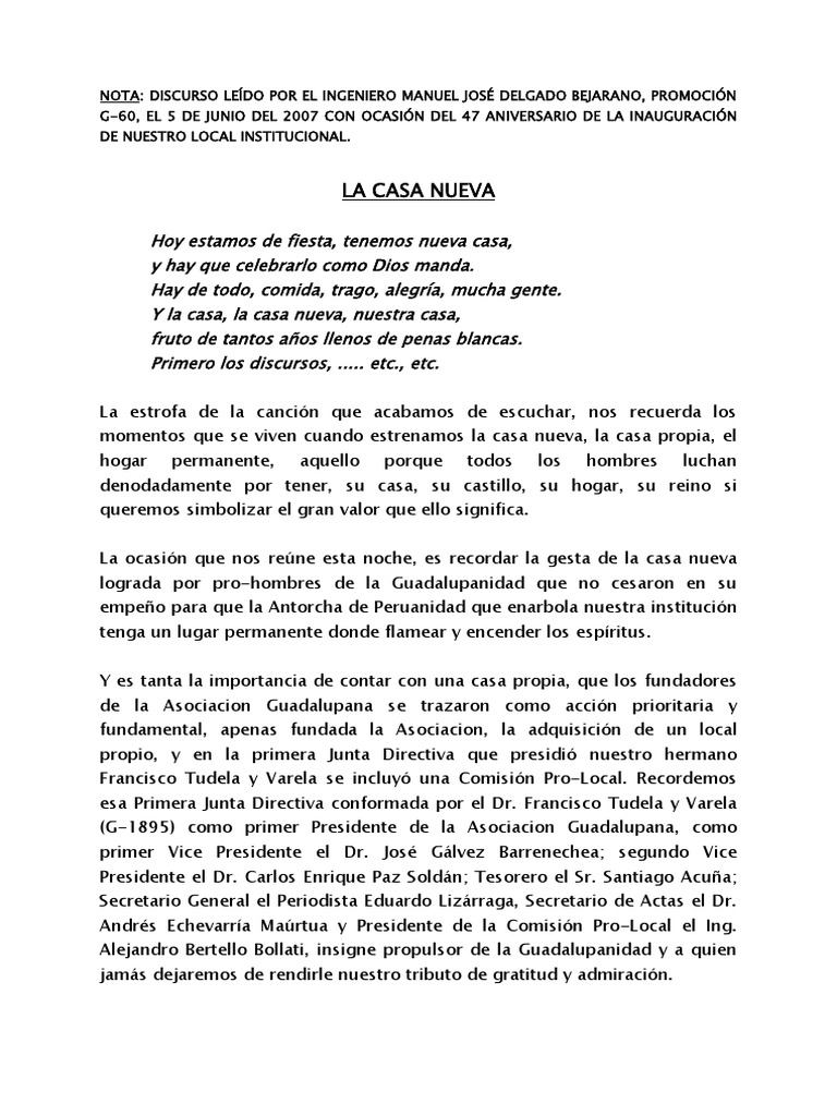 Historia de la Casa Nueva Guadalupana | PDF | Historia