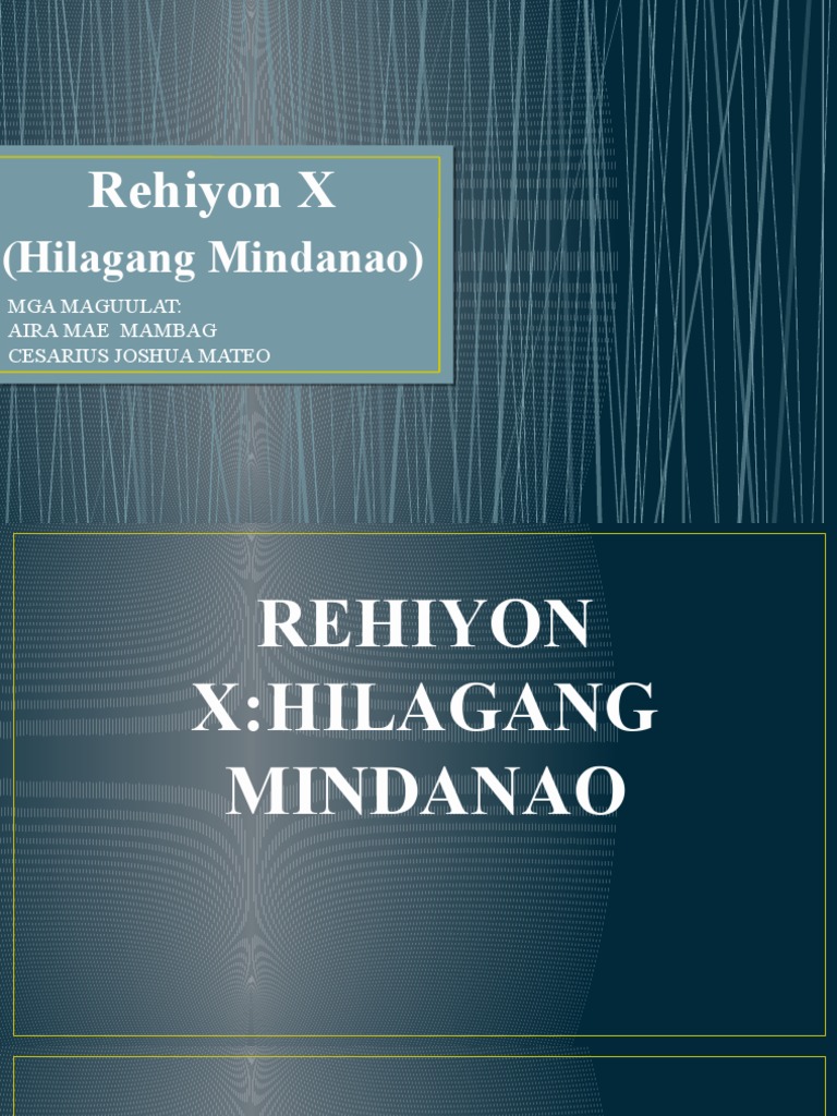 Rehiyon X Report | PDF