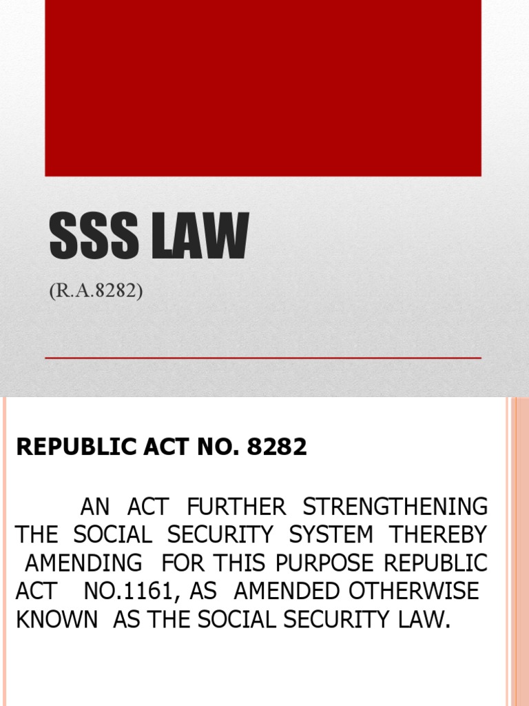 Sss and Gsis Law | PDF | Pension | Employment
