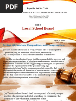 Local School Board Composition and Functions | PDF | Policy | Government