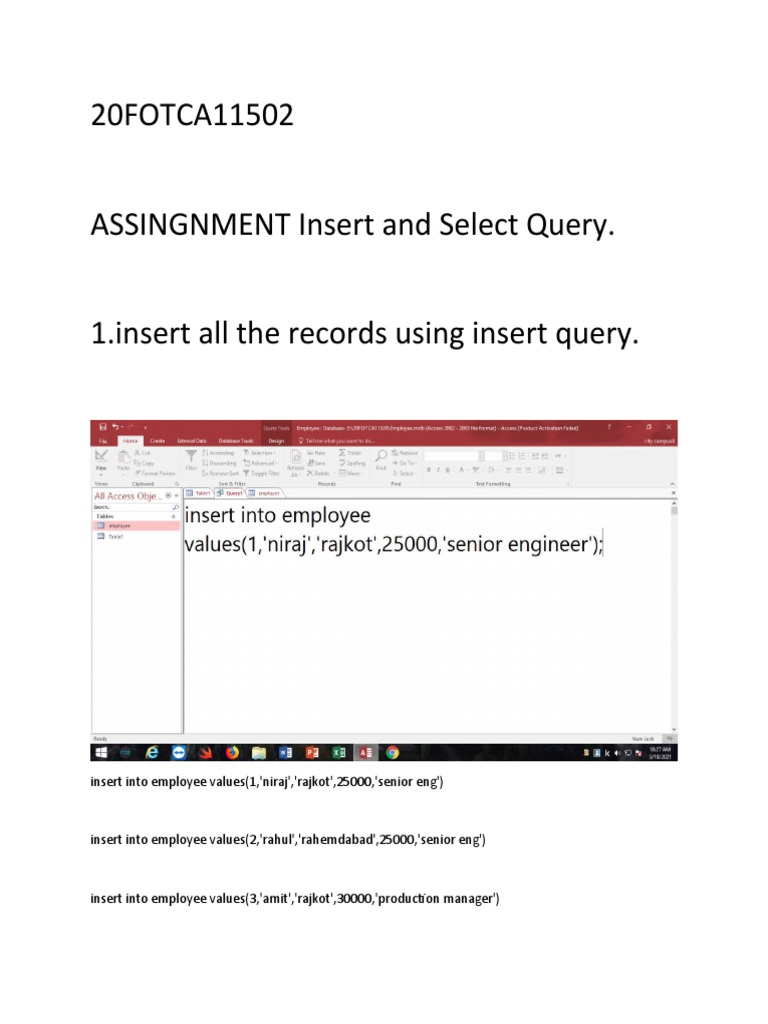 Employees Assignment | PDF | Computers