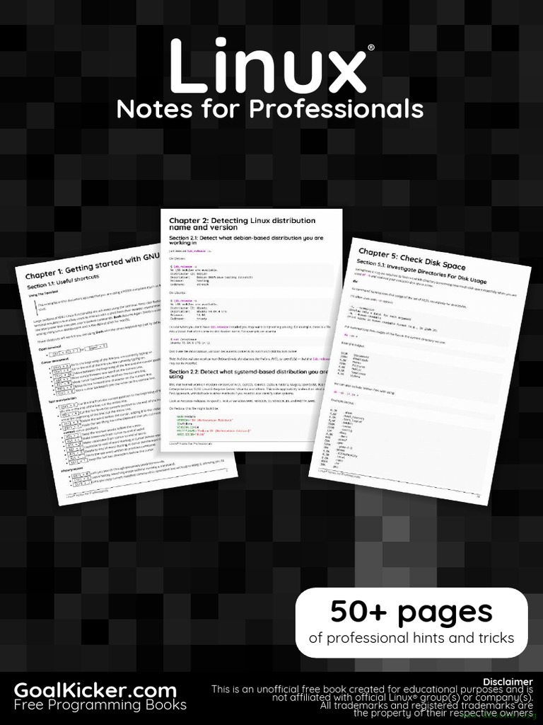 Linux Commands Notes For Professionals | PDF | Linux | Computer File