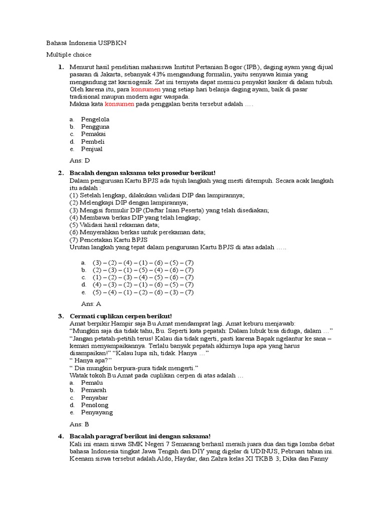 Multiple Choice | PDF