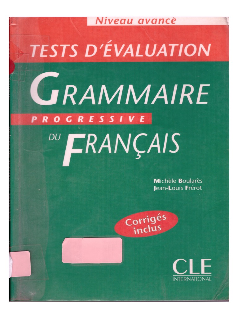 Tests D Evaluation Grammaire Progressive - Avance | PDF