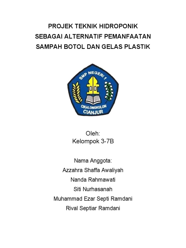 Laporan Projek Hidroponik | PDF | Sains & Matematika | Teknologi & Rekayasa