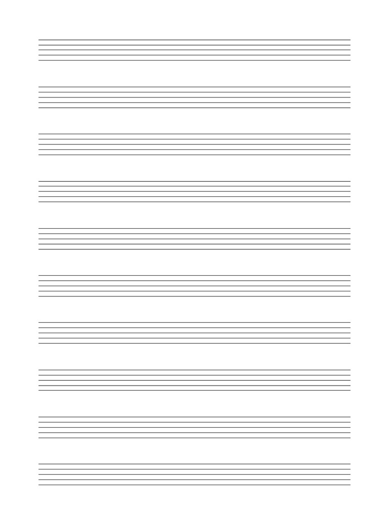 Free Printable Staff Paper at Blank Sheet Music | PDF