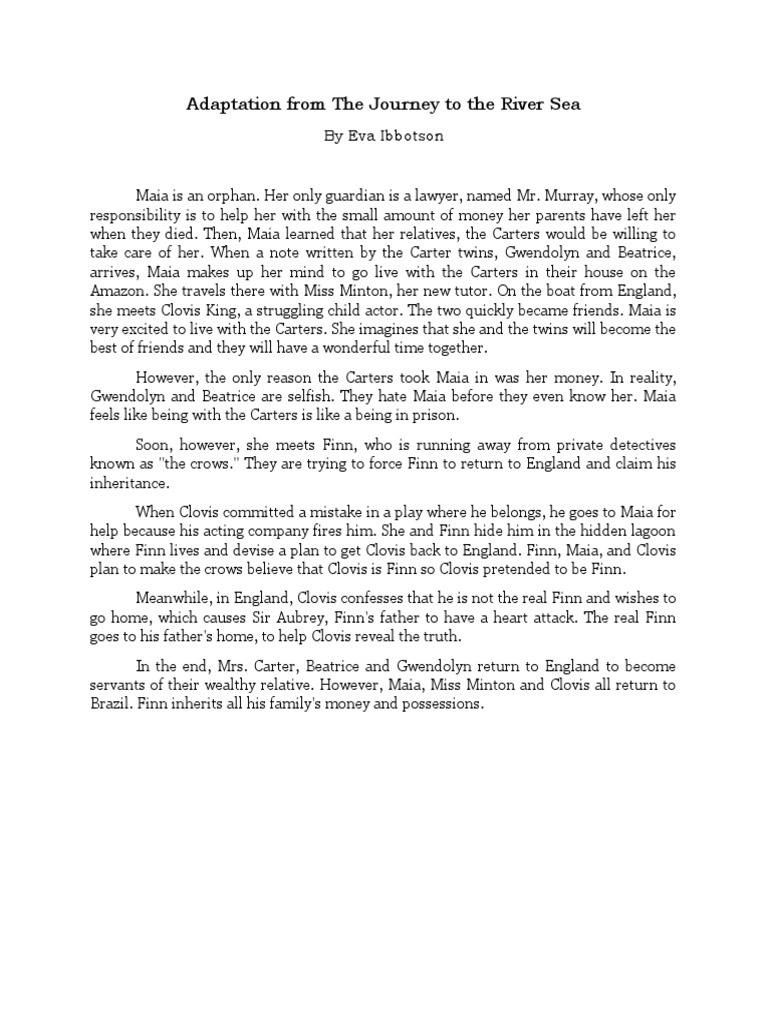 Adaptation From The Journey To The River Sea | PDF | Mystery, Thriller ...