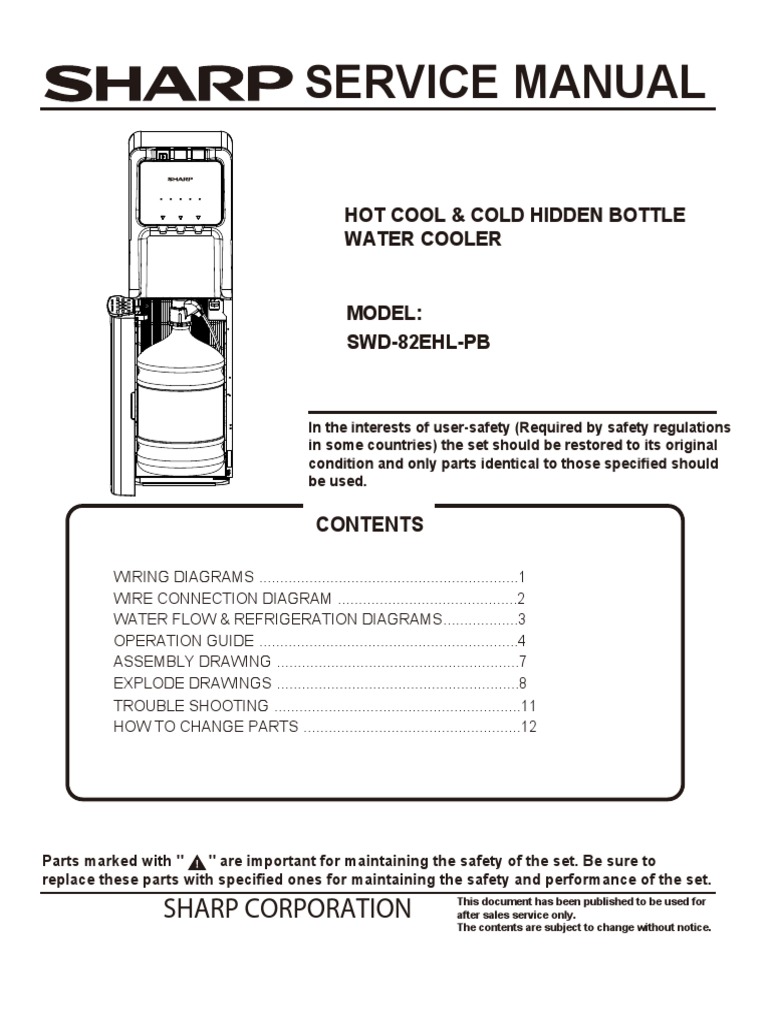 Service Manual: Sharp Corporation | PDF | Electrical Connector | Water ...