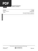 Cambridge Secondary Checkpoint - English (1111) October 2019 Paper 1 ...