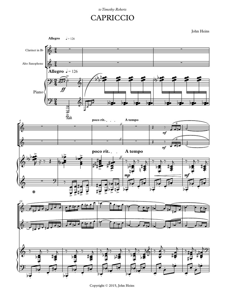 Capriccio Score | PDF