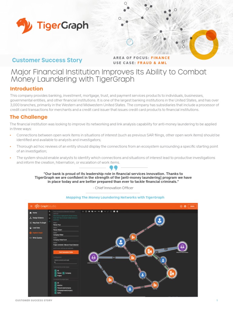 TigerGraph Success Story Bank Improves AML | PDF | Money Laundering ...