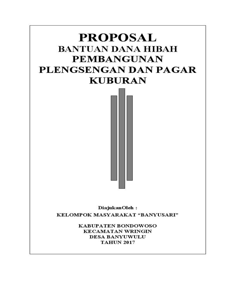 Proposal Pembangunan Plengsengan dan Pagar Kuburan di Desa Banyuwulu | PDF