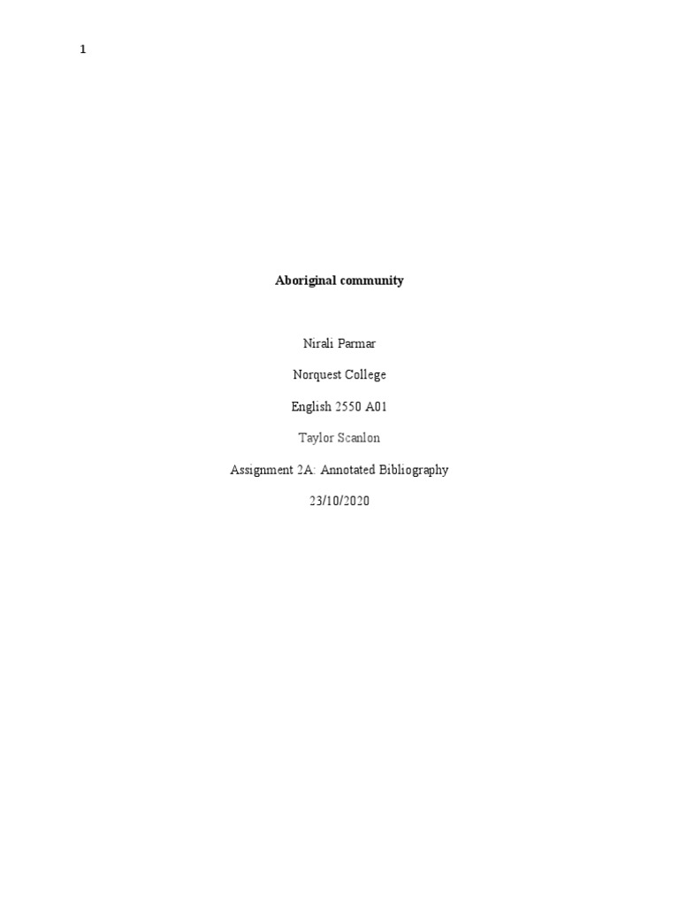 Aboriginal Community: Taylor Scanlon | PDF | Violence | Domestic Violence