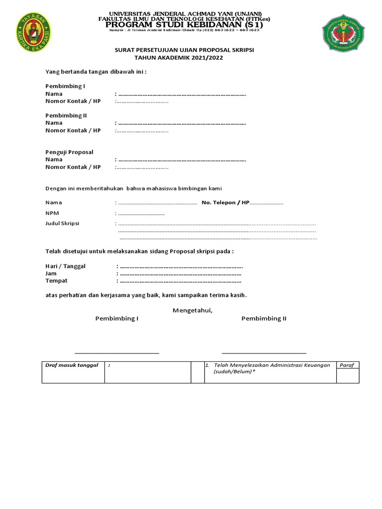Form Pengajuan Proposal | PDF