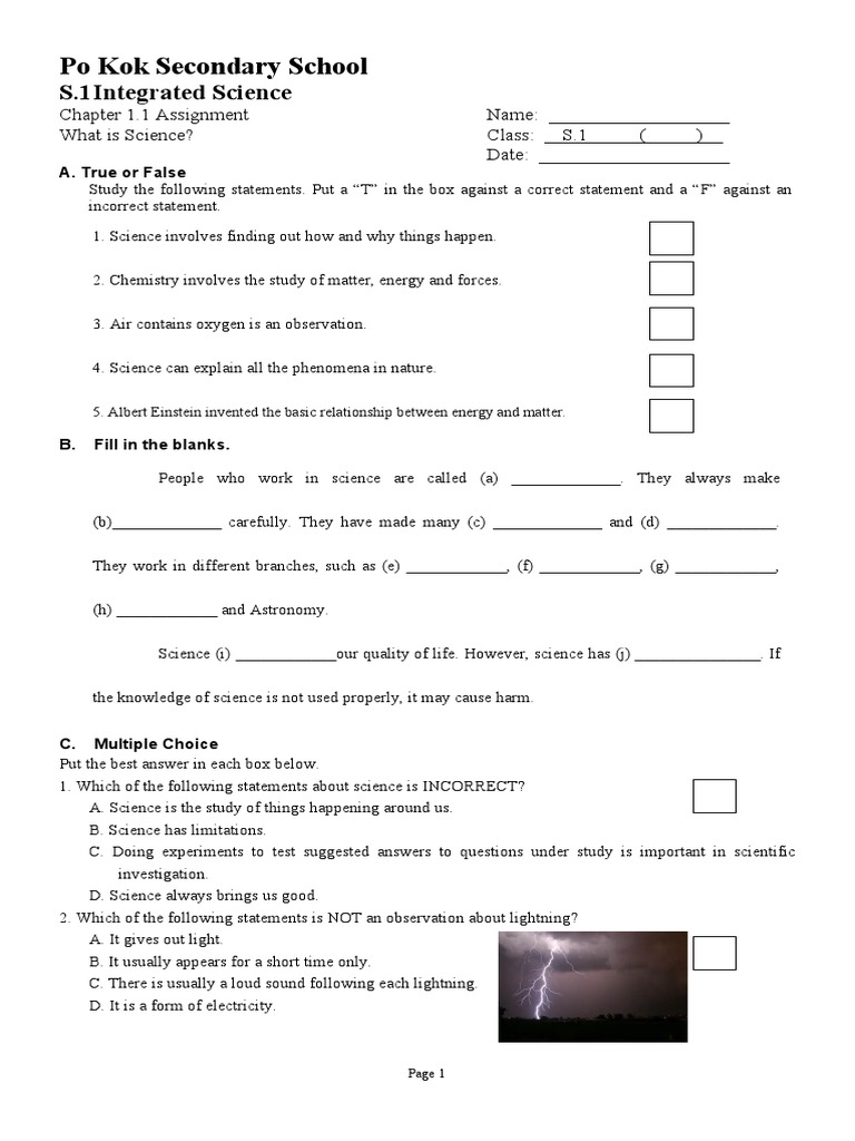 S.1 Science Assignment Overview | PDF | Optical Fiber | Science