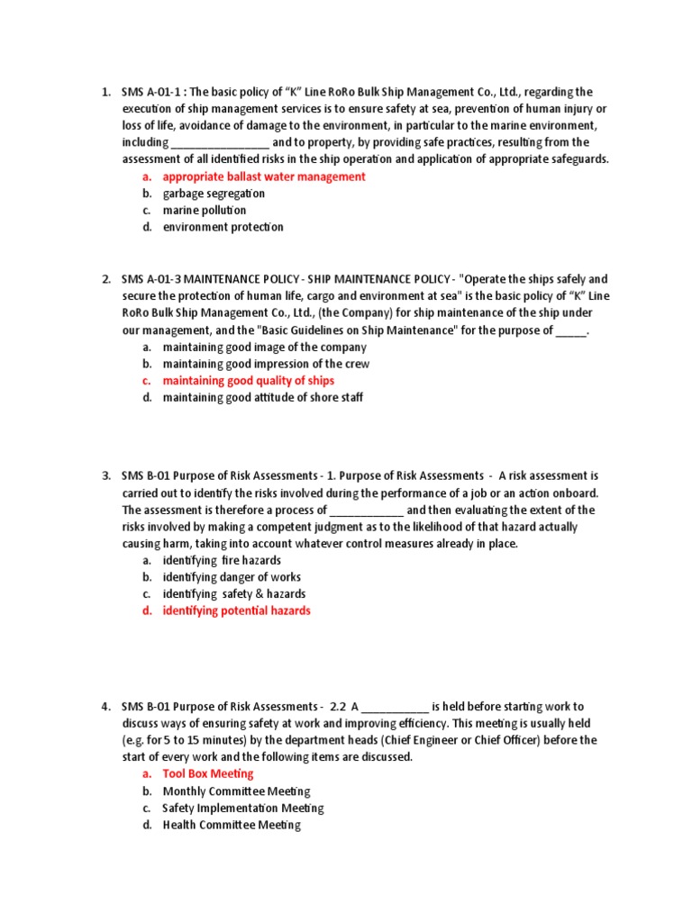 SMS A | PDF | Risk | Risk Assessment