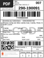 Sample JNT Waybill | PDF