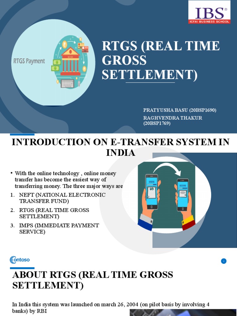 RTGS (Real Time Gross Settlement) | PDF | Market (Economics) | Money