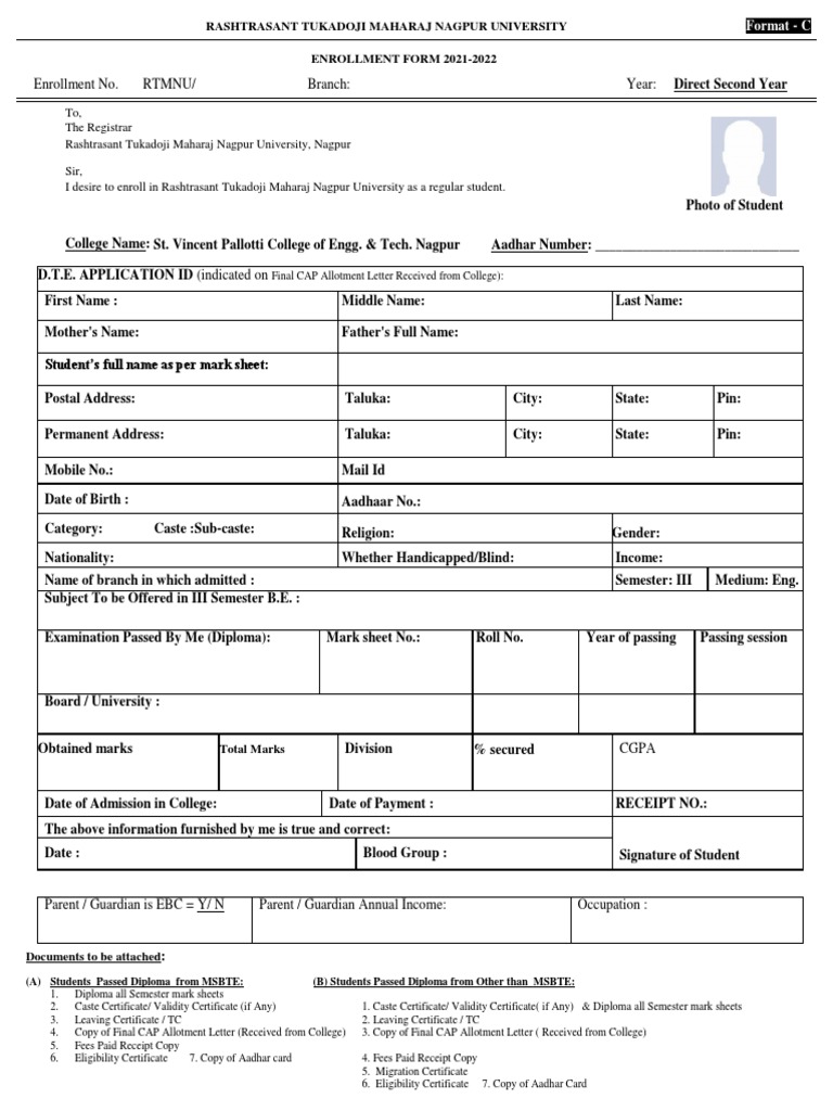 DSY Enrollment Form-2021-22 - 2 | PDF