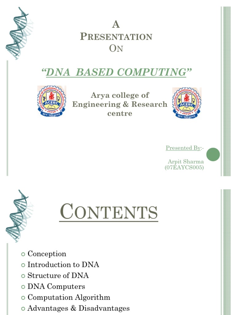 Dna Based Computing | PDF | Biotechnology | Biochemistry