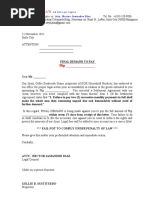 1 BP22 Demand Letter Notice of Dishonor - FORMAT | PDF