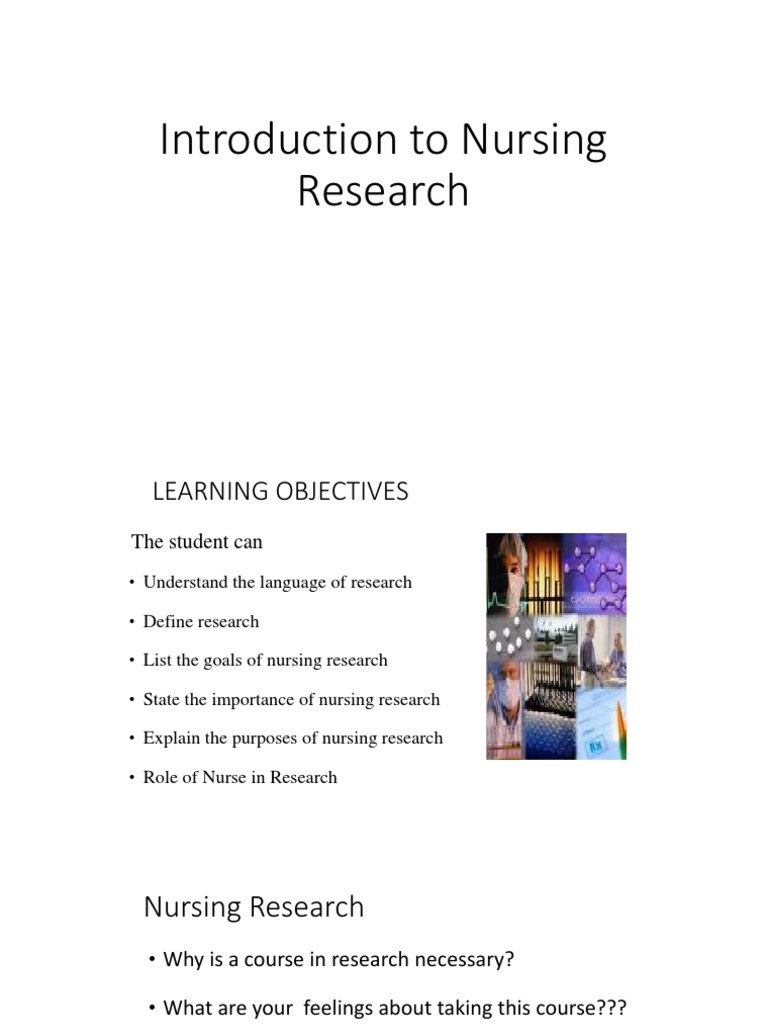 Introduction To Nursing Research | PDF | Nursing | Evidence Based Medicine