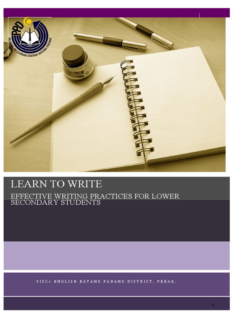 Learn To Write: Effective Writing Practices For Lower Secondary ...