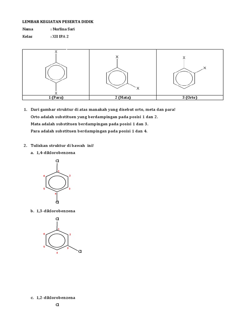 Struktur dan Posisi Orto, Meta, Para | PDF