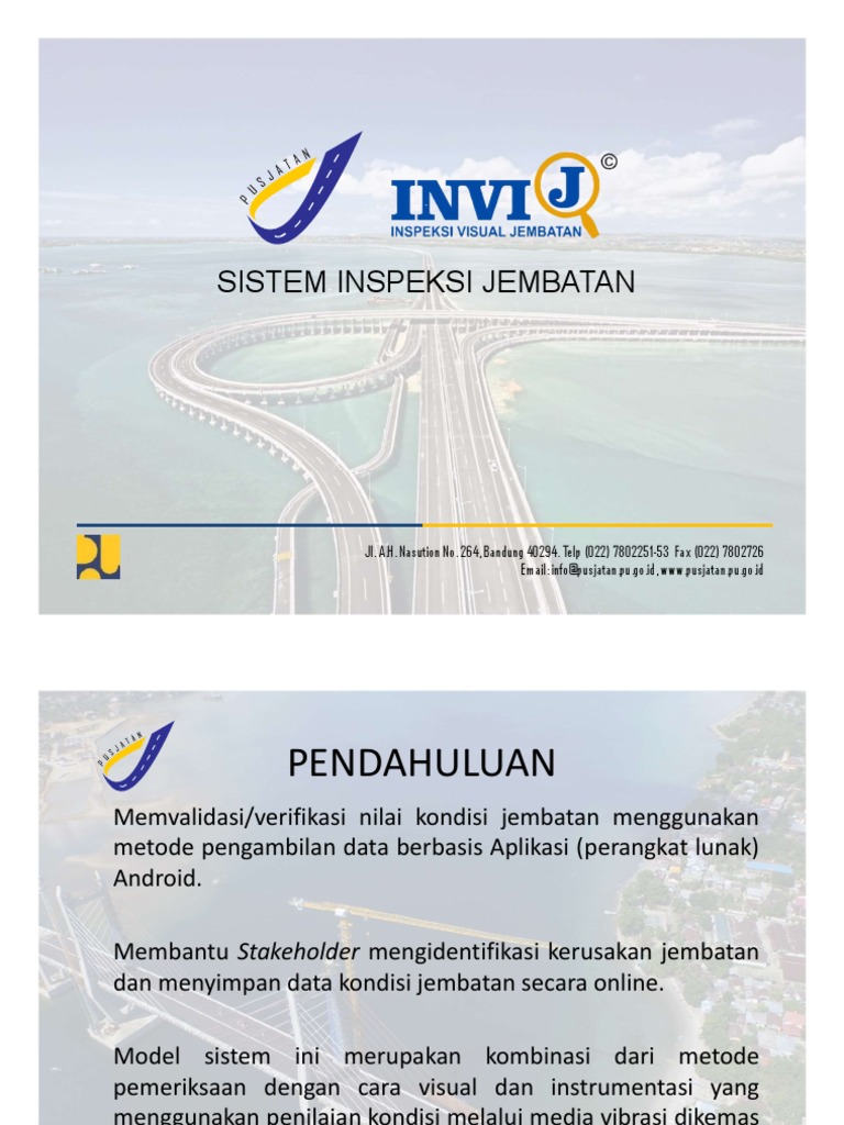 Paparan Sistem Inspeksi Jembatan INVI-J | PDF