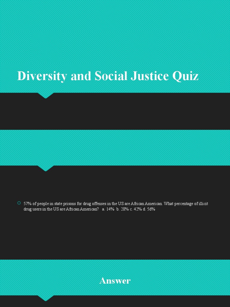 Diversity and Social Justice Quiz | PDF | The United States | Economies