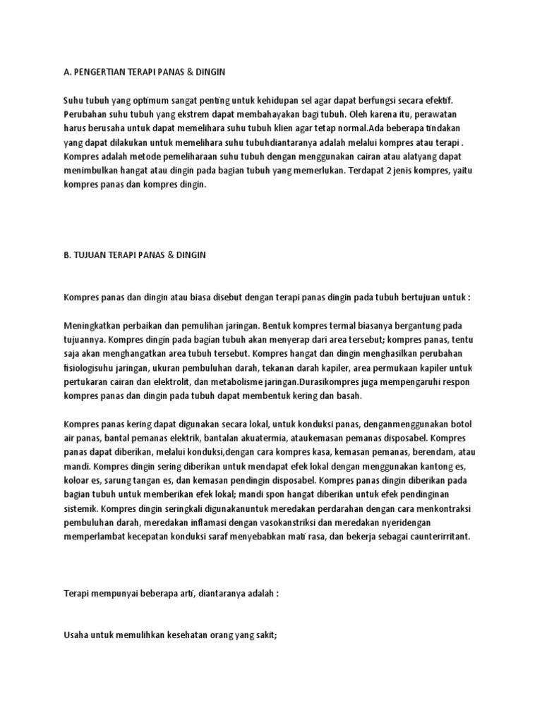 Terapi Panas Dingin | PDF