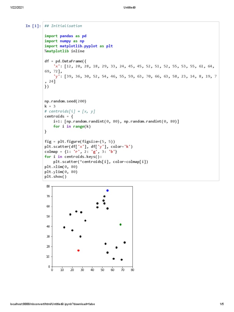 Kmeans Clustering Implementation Using Python | PDF | Computer ...
