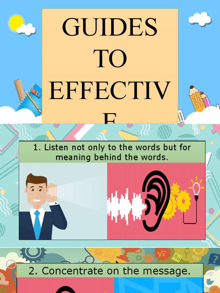 Guides To Effective Listening | PDF