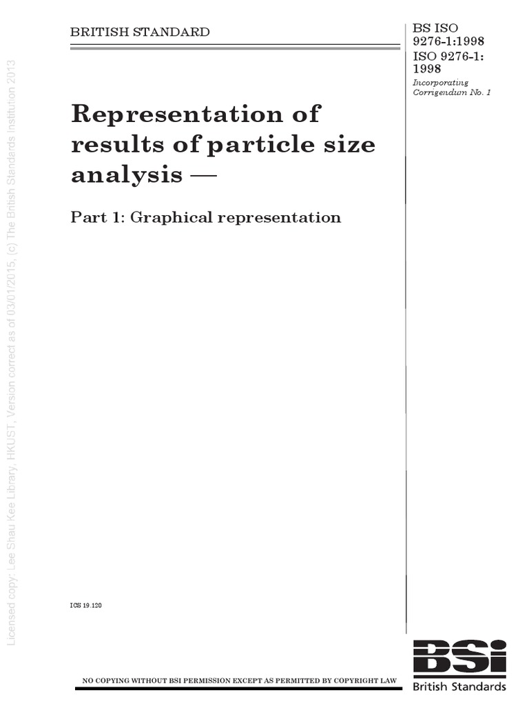 Iso 9276 1995 | PDF | International Organization For Standardization | Histogram