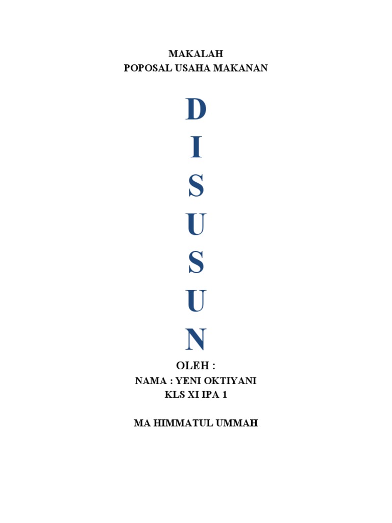 Contoh Proposal Usaha Makanan | PDF