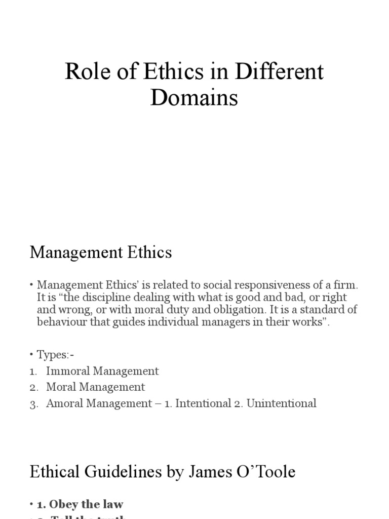 Ethics in Management: Key Concepts | PDF