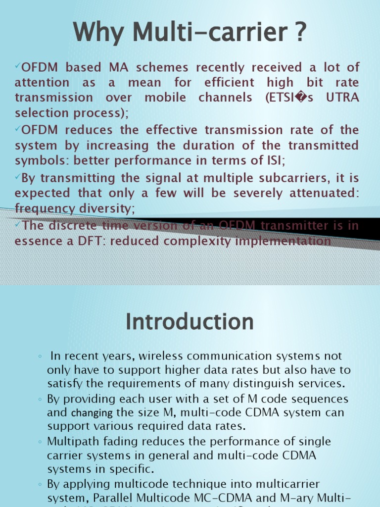 Multi Carrier | PDF | Orthogonal Frequency Division Multiplexing ...