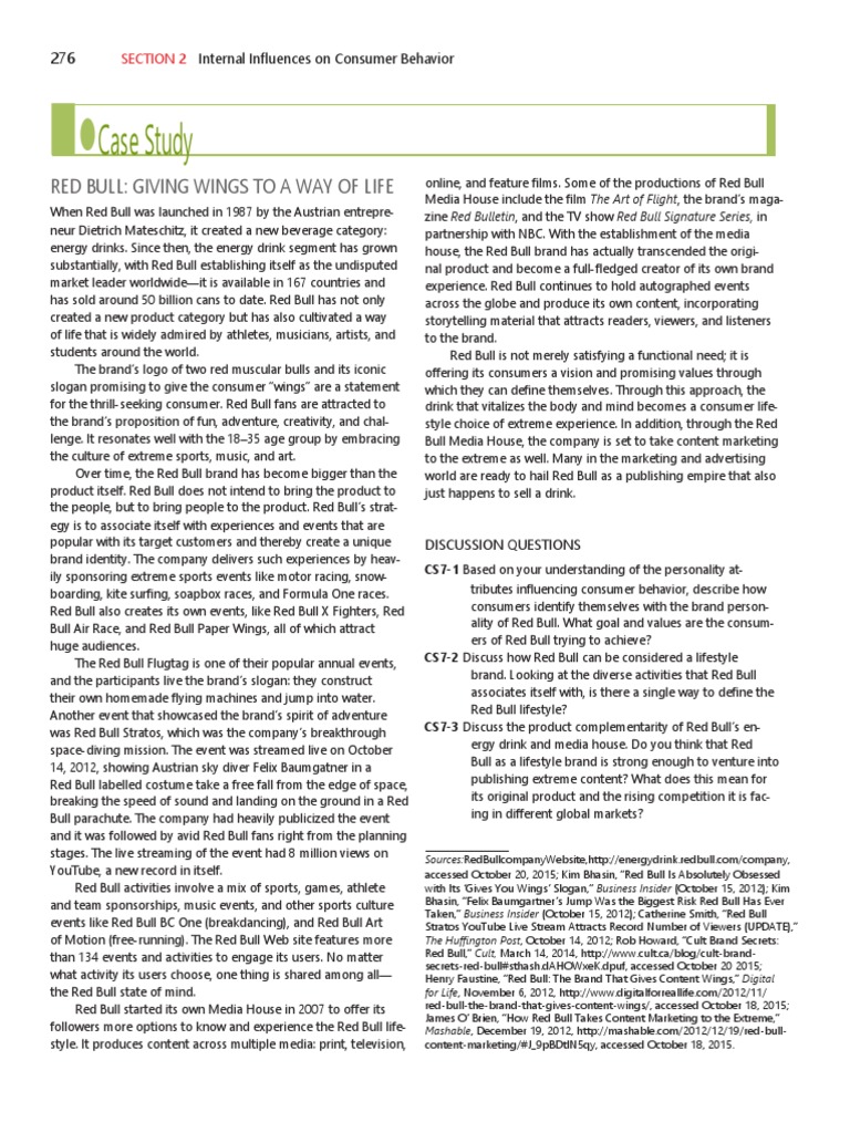 Red Bull-Case Study (CH 7) | PDF | Brand