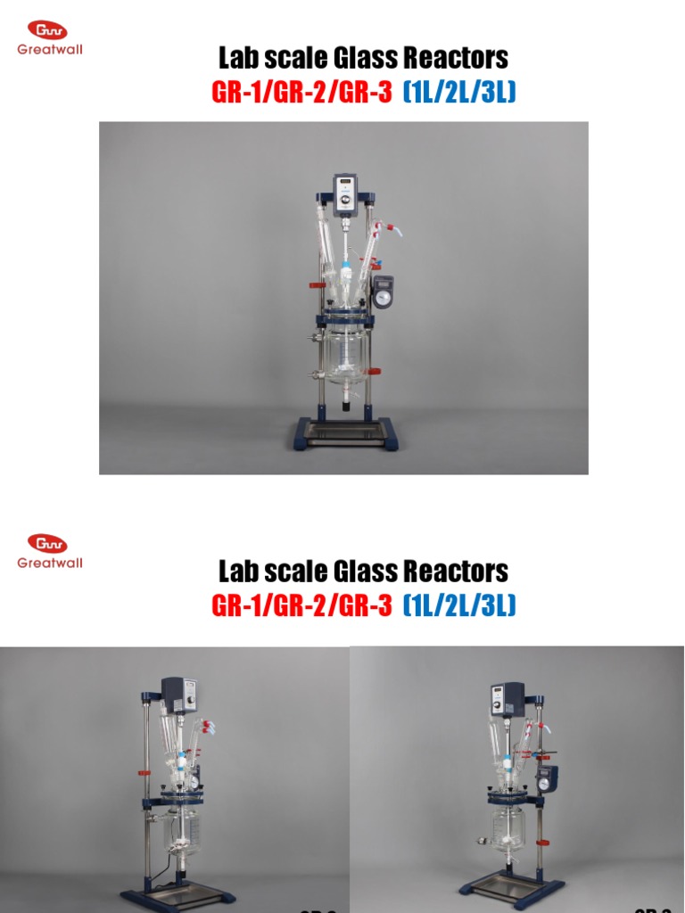 GR-1/GR-2/GR-3: Lab Scale Glass Reactors | PDF | Glasses | Vacuum