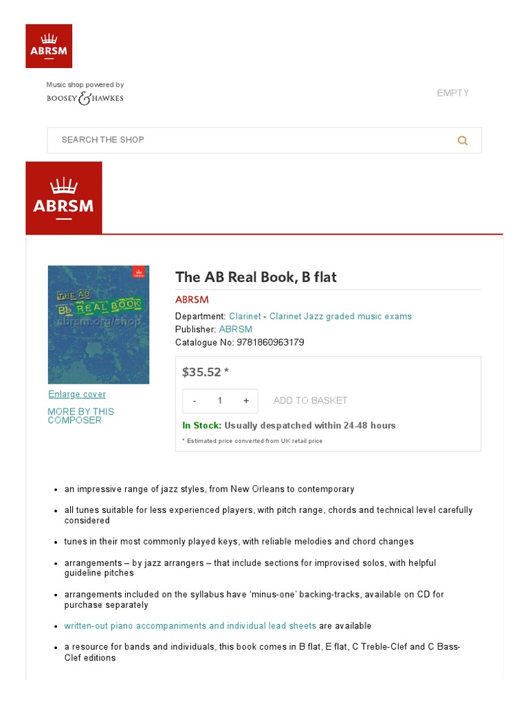 ABRSM - The AB Real Book, B Flat | PDF
