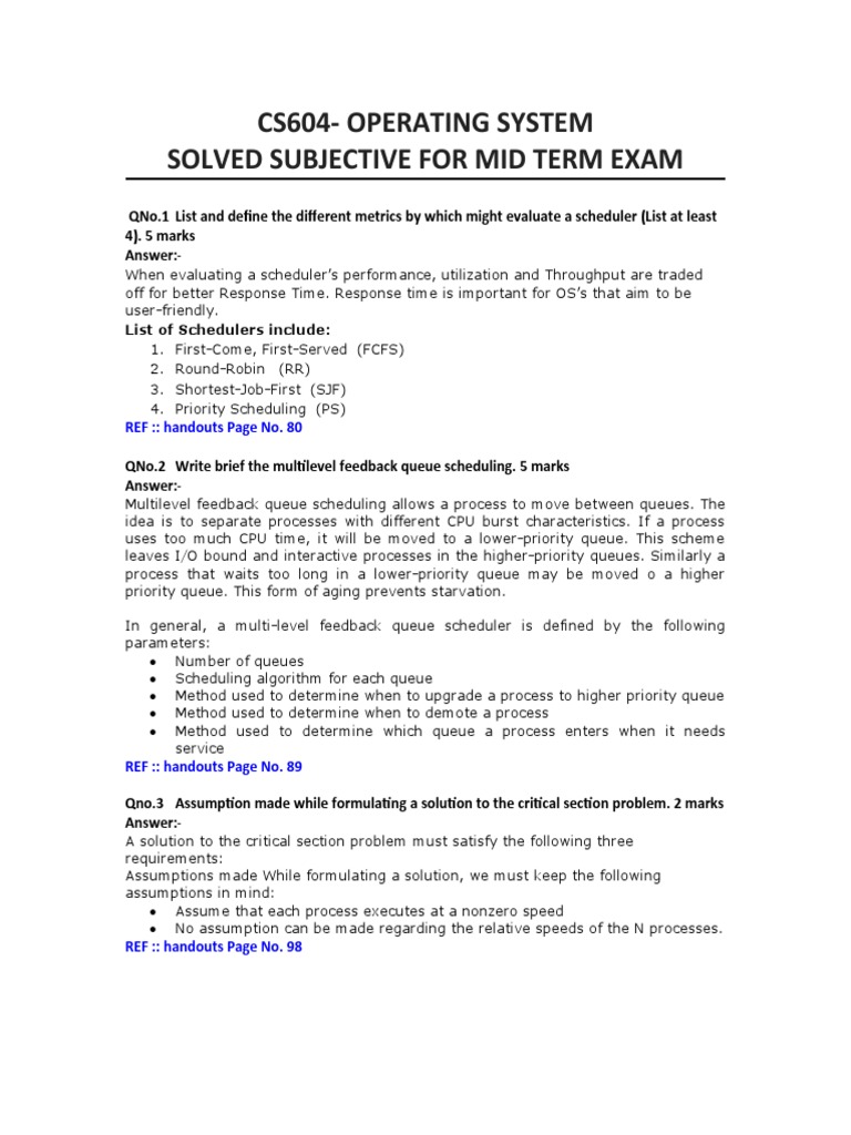Cs604-Operating System Solved Subjective For Mid Term Exam: List of ... Cs604-Operating System Solved Subjective For Mid Term Exam: List of ...