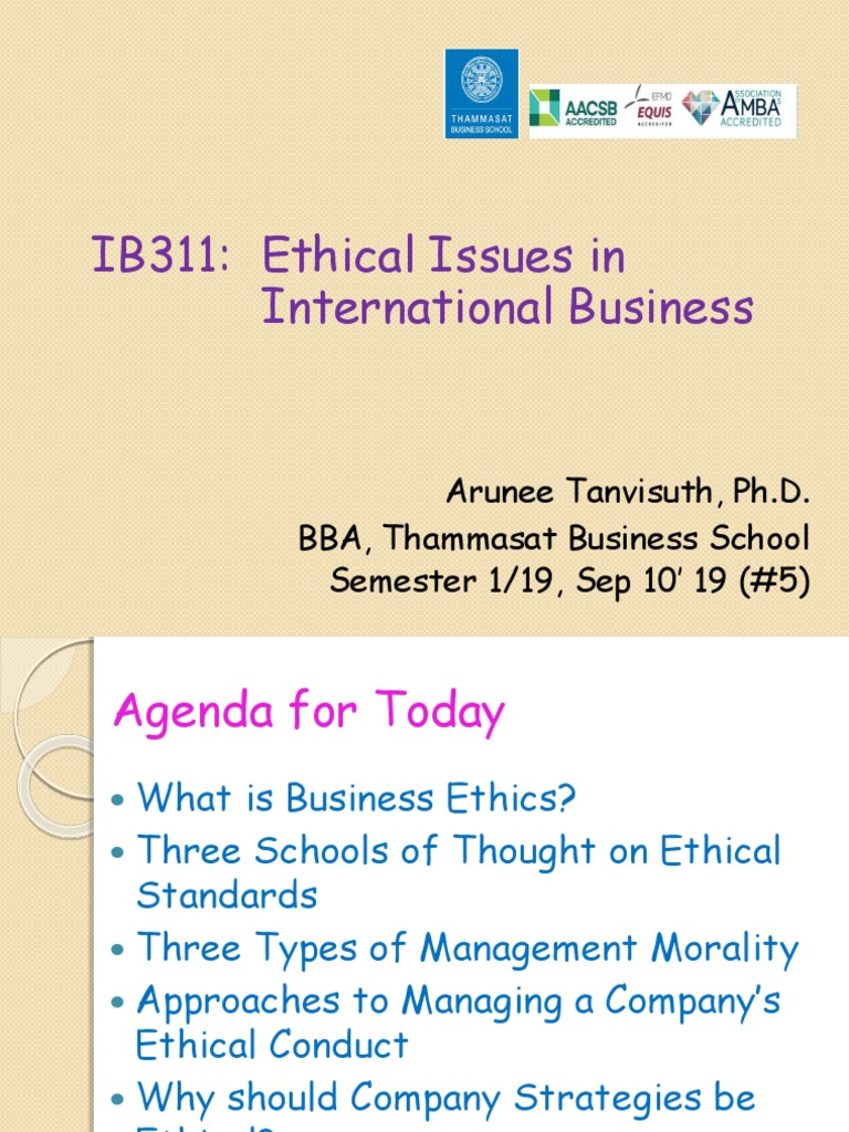 IB311: Ethical Issues in International Business | PDF | Bribery | Morality