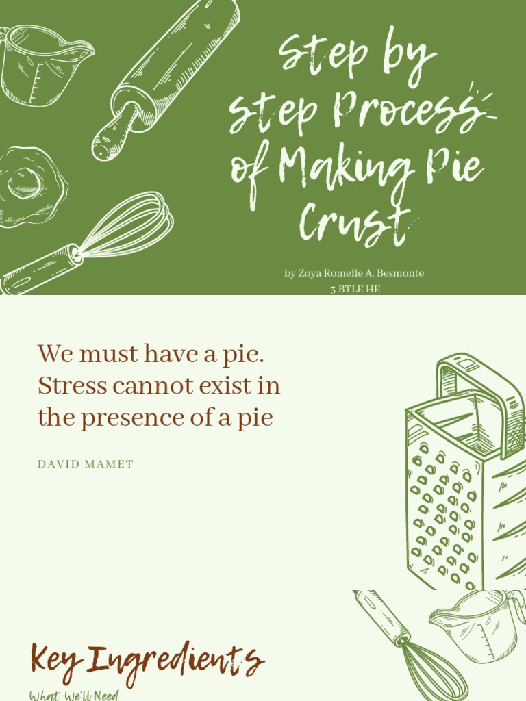 Step by Step Process of Making Pie Crust | PDF | Breads | Butter