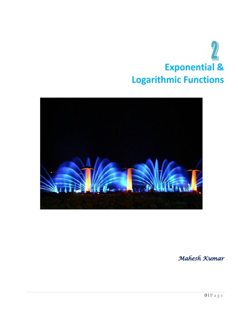 Math - Logarithmic Functions and Their GraphsExercise 2-2 | PDF ...