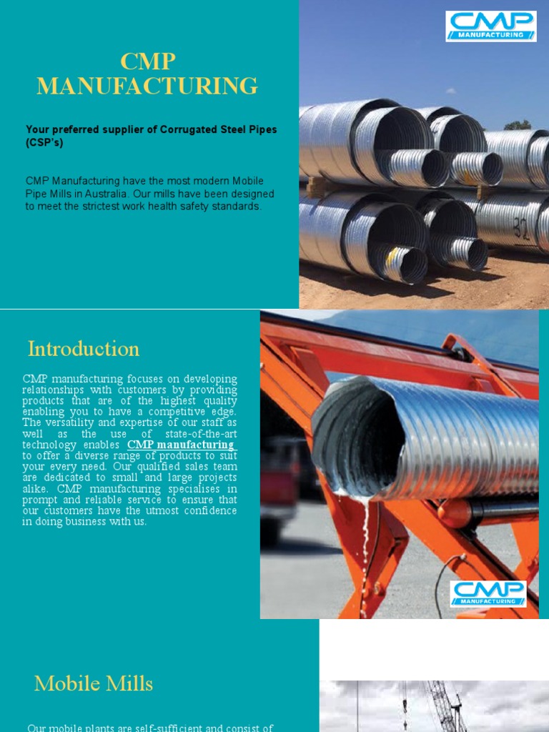 CMP Manufacturing: Your Preferred Supplier of Corrugated Steel Pipes ...