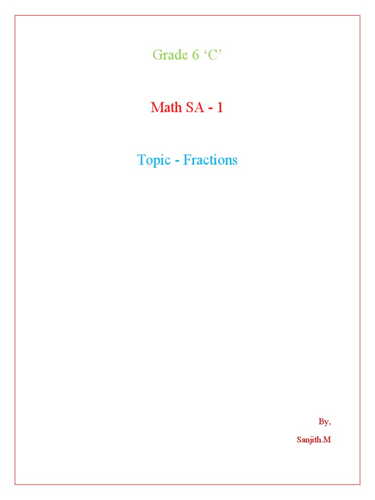 Math SA - 1 | PDF | Division (Mathematics) | Numbers