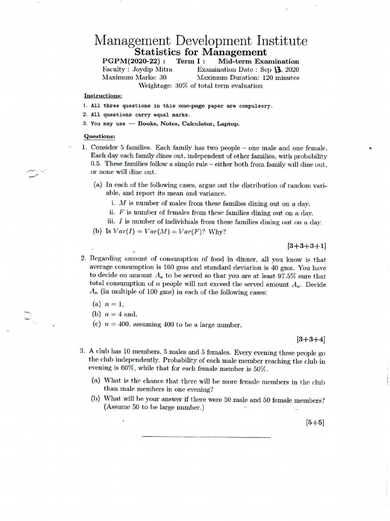 STM Question Paper | PDF